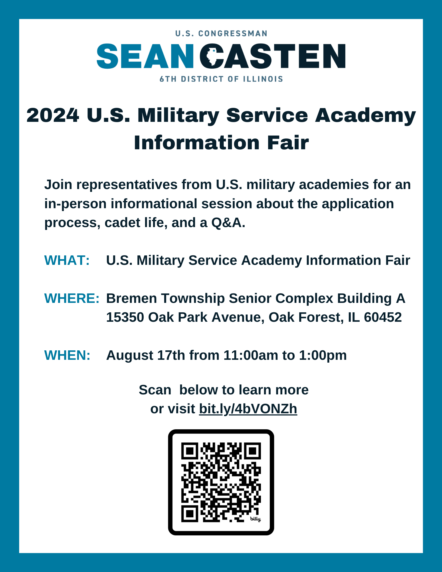 Military Academy Nominations | Services | U.S. Congressman Sean Casten